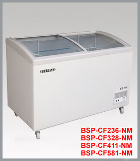 Berjaya Chest Freezer With Curve Glass Sliding Door